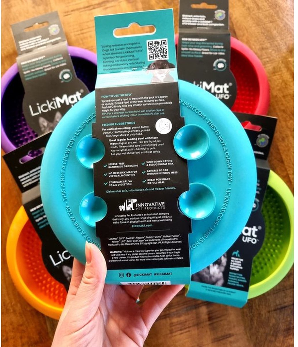 Licki Mat - UFO - Likmat / Anti-schrok / Slowfeeder voor Hond ...