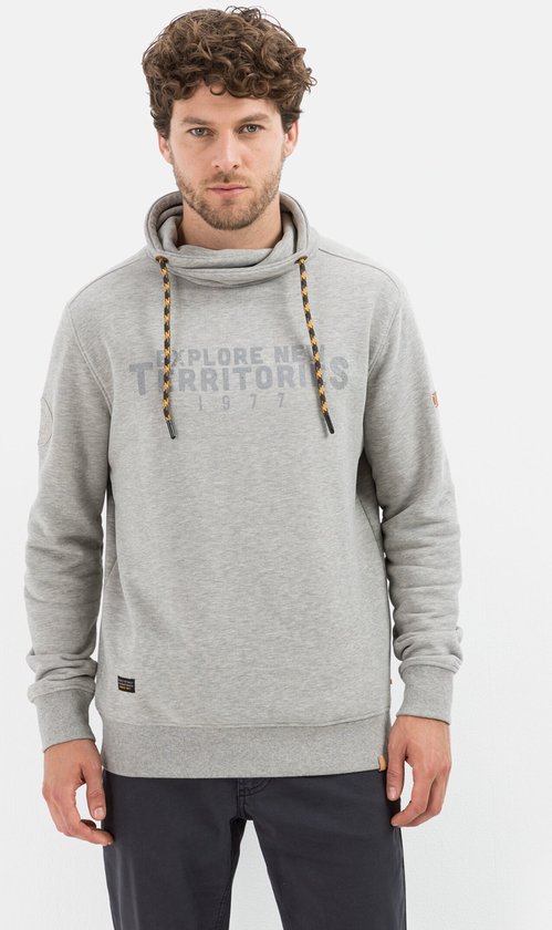 camel active Sweatshirt met sjaalkraag - Maat menswear-L - Grijs | bol