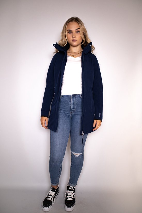Luhta Iloniemi softshell winter jas dames marine | bol.com