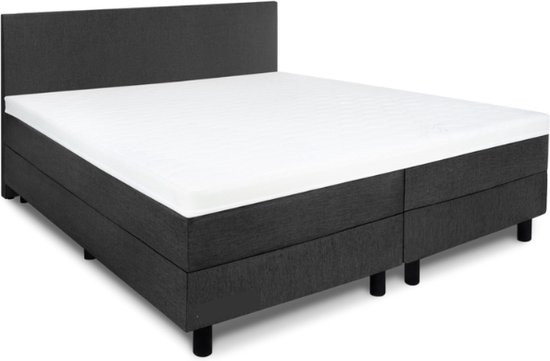 Cama® Boxspring 160x220 incl. thuismontage - Complete set met matras - Antraciet | bol.com