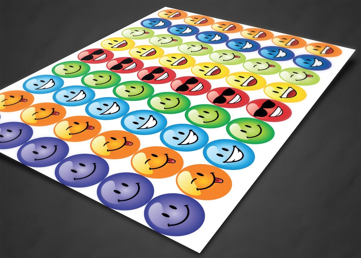 Topkwaliteit Smiley Stickers | 540 Beloningsstickers | 19 mm | Belonen ...