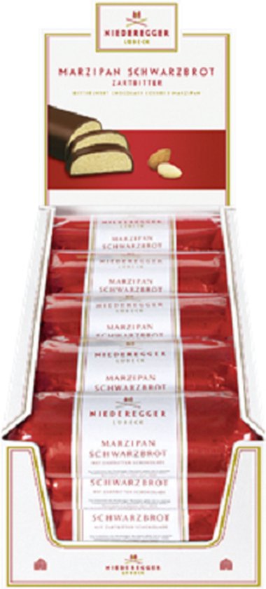 Niederegger marsepein zwart brood - 5 stuks van 75 g | bol