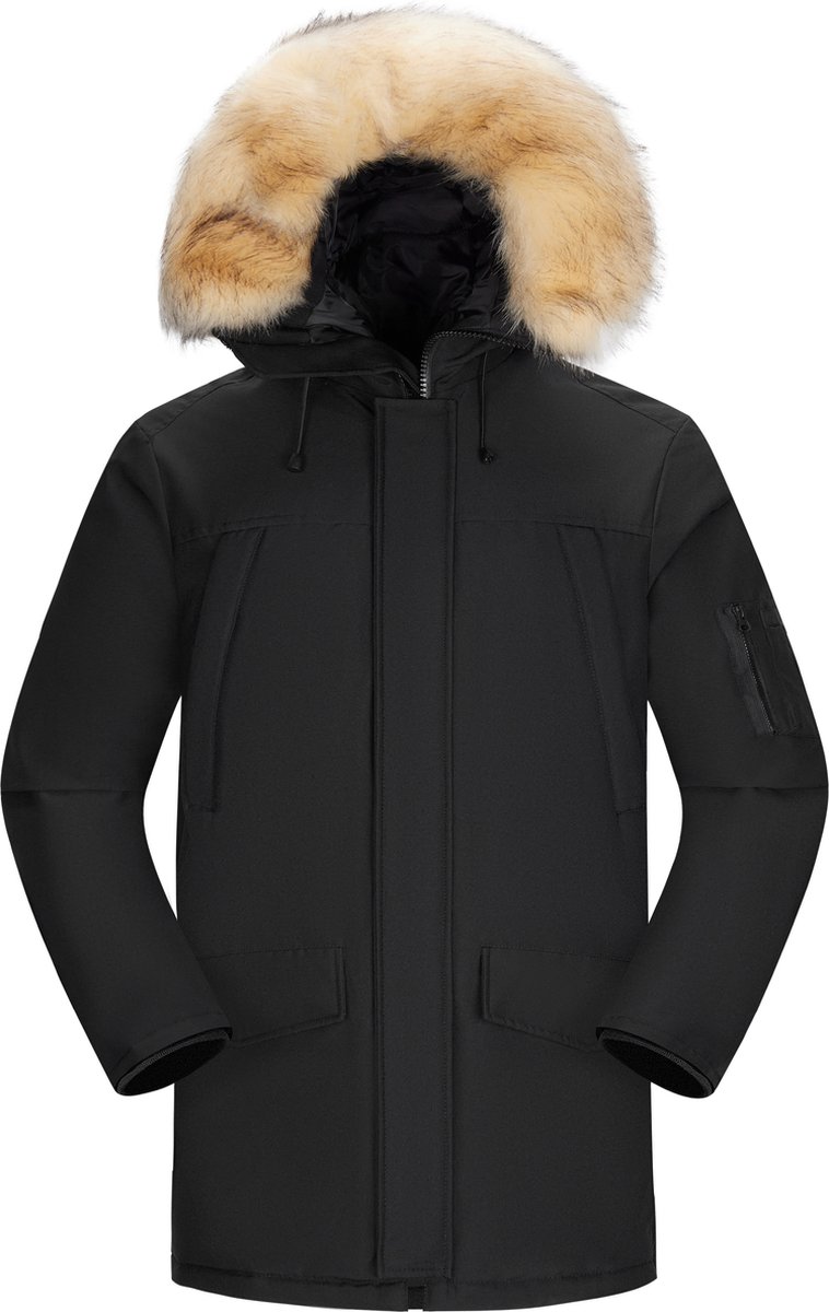 Subprime - Heren Jas winter Parka Tommy - Zwart - Maat M | bol.com