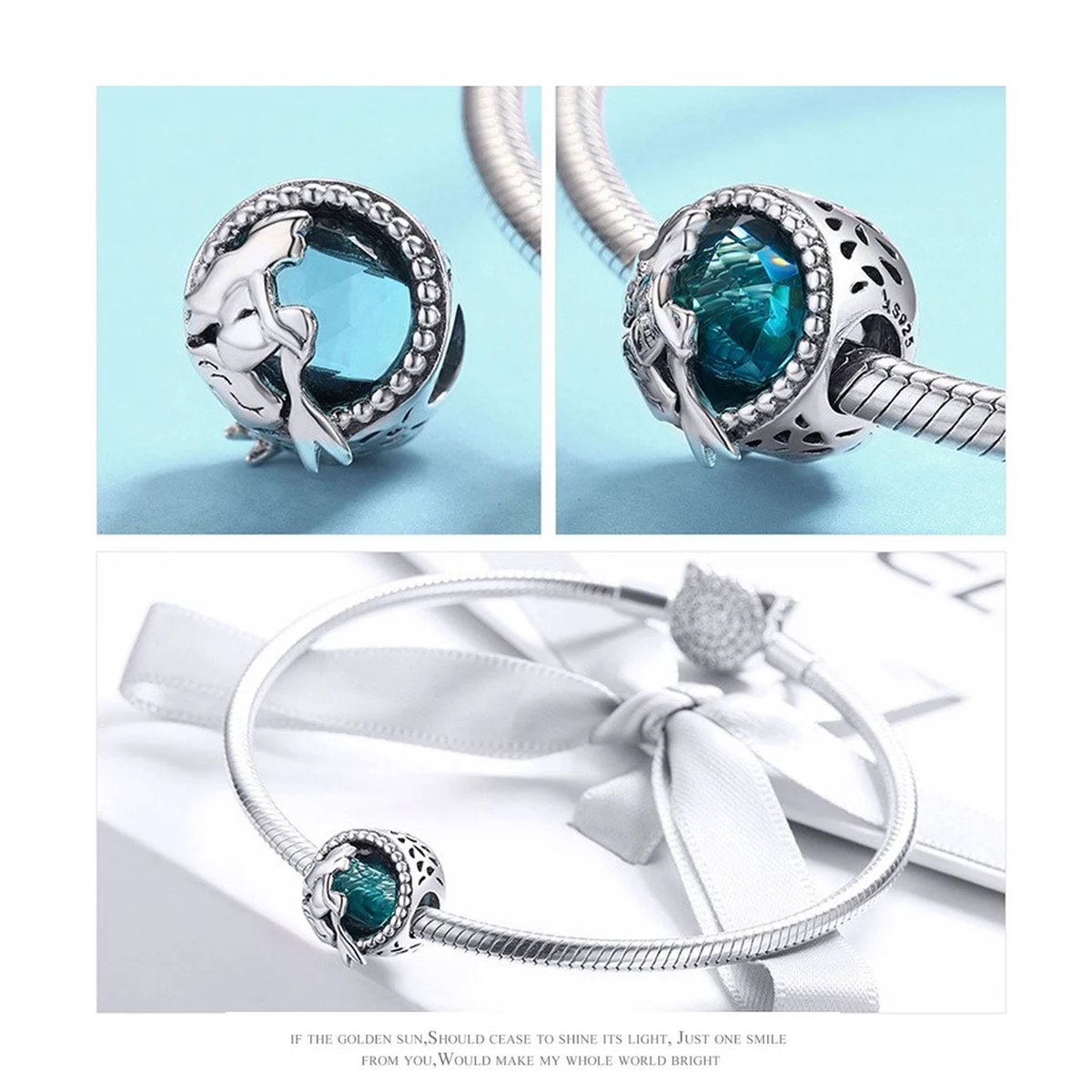 Charme pour Bracelet Pandora | Disney | Petite Sirène | Charme suspendu ...