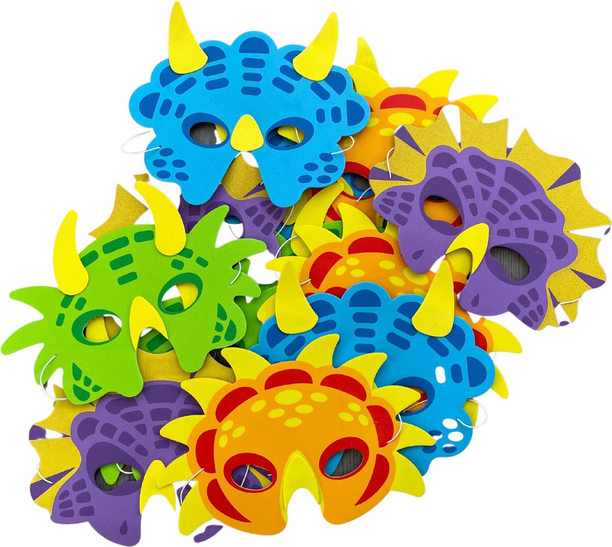 Dino Masker - 24 Dinosaurus Maskers - kinderfeestje - Oogmasker ...