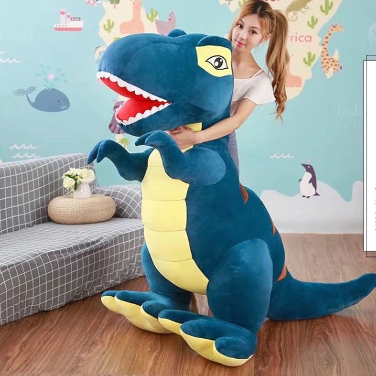 Mega dinosaurus knuffel | XXL Pluche | Levensgrote knuffel | Cadeau ...