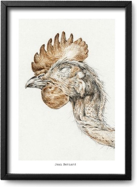 Poster Jean Bernard - A4 - 21 x 30 cm - Inclusief lijst (Zwart ...
