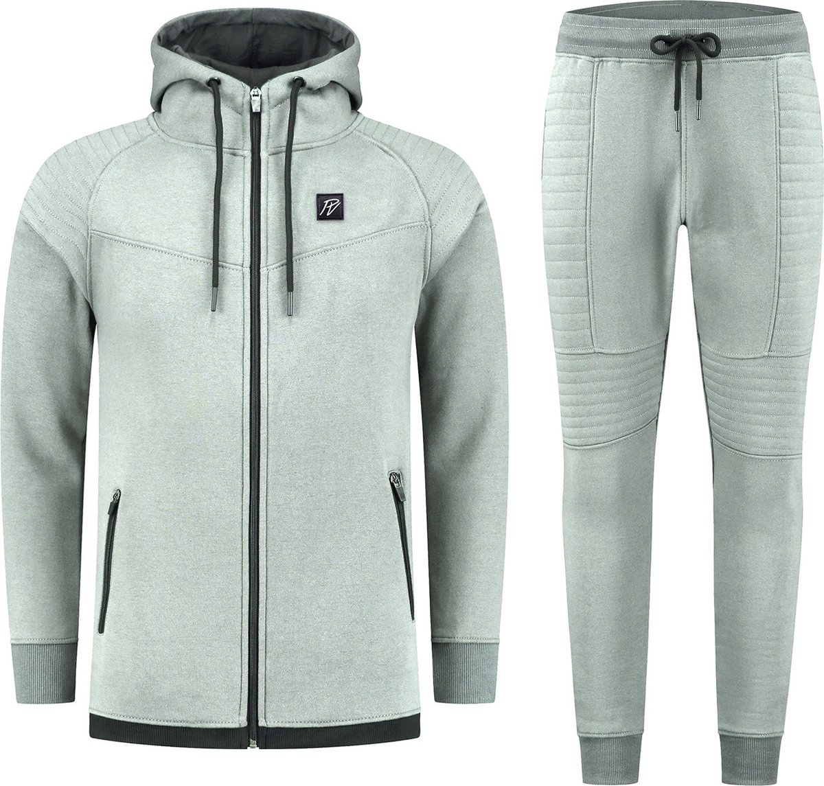Paulo Vici Joggingpak -Trainingspak heren - Tracksuit - Lichtgrijs | bol