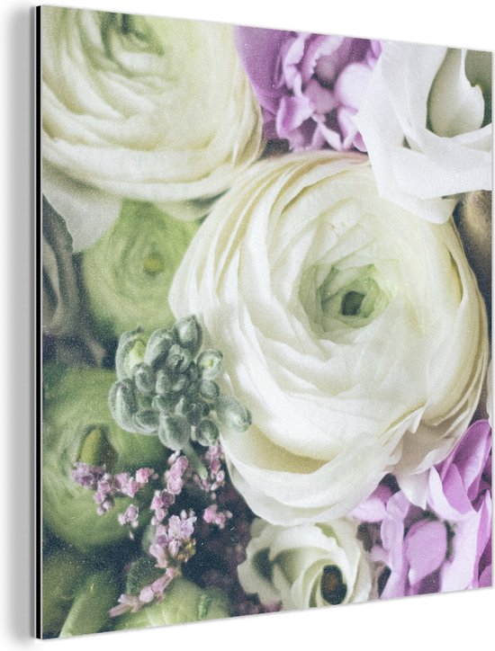 Décoration murale Métal - Peinture Aluminium Industrielle - Fleurs ...