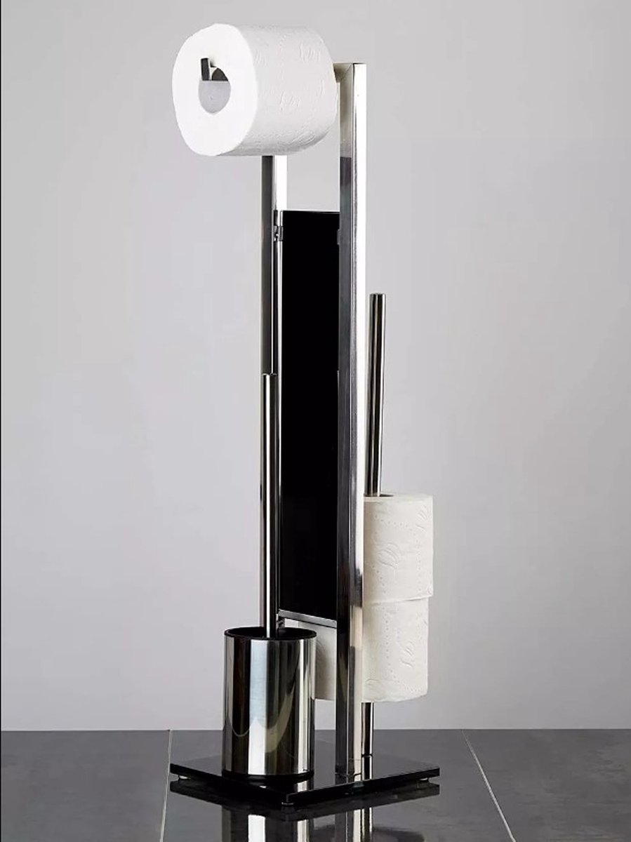 Toilet borstel met wc rol houder - WC borstel - WC rolhouder - RVS - WC ...