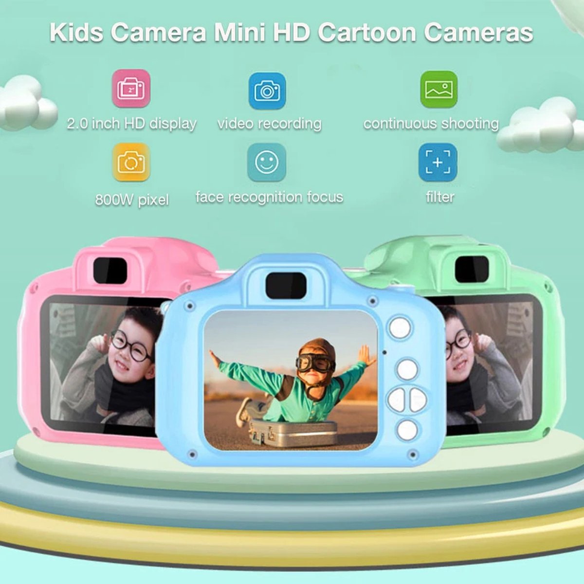 Denver KCA-1330 Kinder Camera 4K Roze - Video's maken/ Foto's maken ...