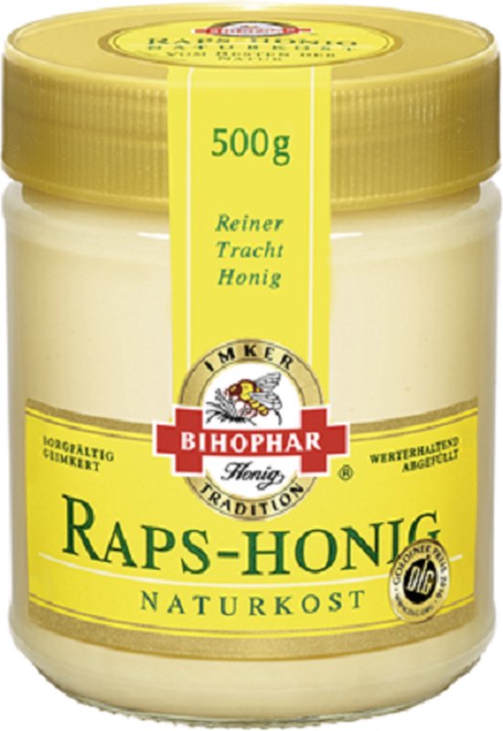 Bihophar koolzaadhoning romig - pot 500 g | bol