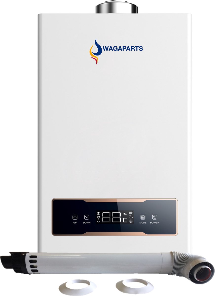 Geiser 11 liter propaan inclusief geveldoorvoer lengte 100 cm voor o.a ...