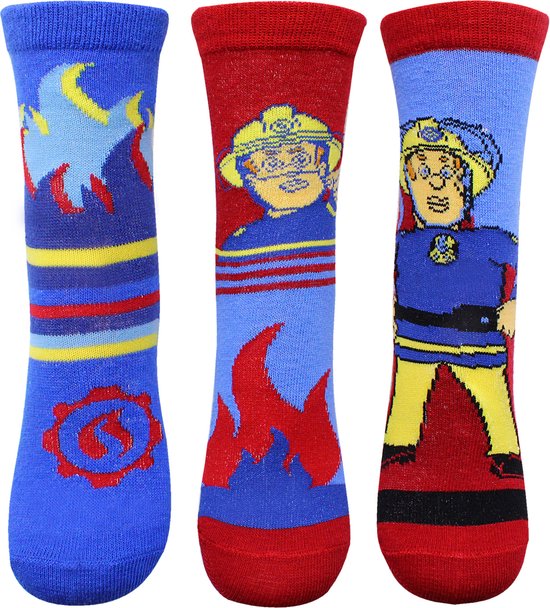 BRANDWEERMAN SAM SOKKEN - MAAT 27/30 - 3 PAAR SOKKEN - FIREMAN SAM | bol