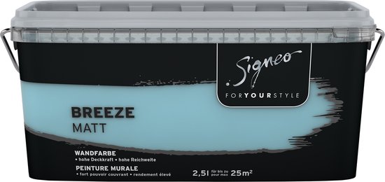 Signeo - wandverf / muurverf / plafondverf - 2.5 liter - breeze ...