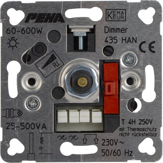 PEHA Elektronica Dimmer 209713 - 60 tot 600 W - Inbouw | bol.com