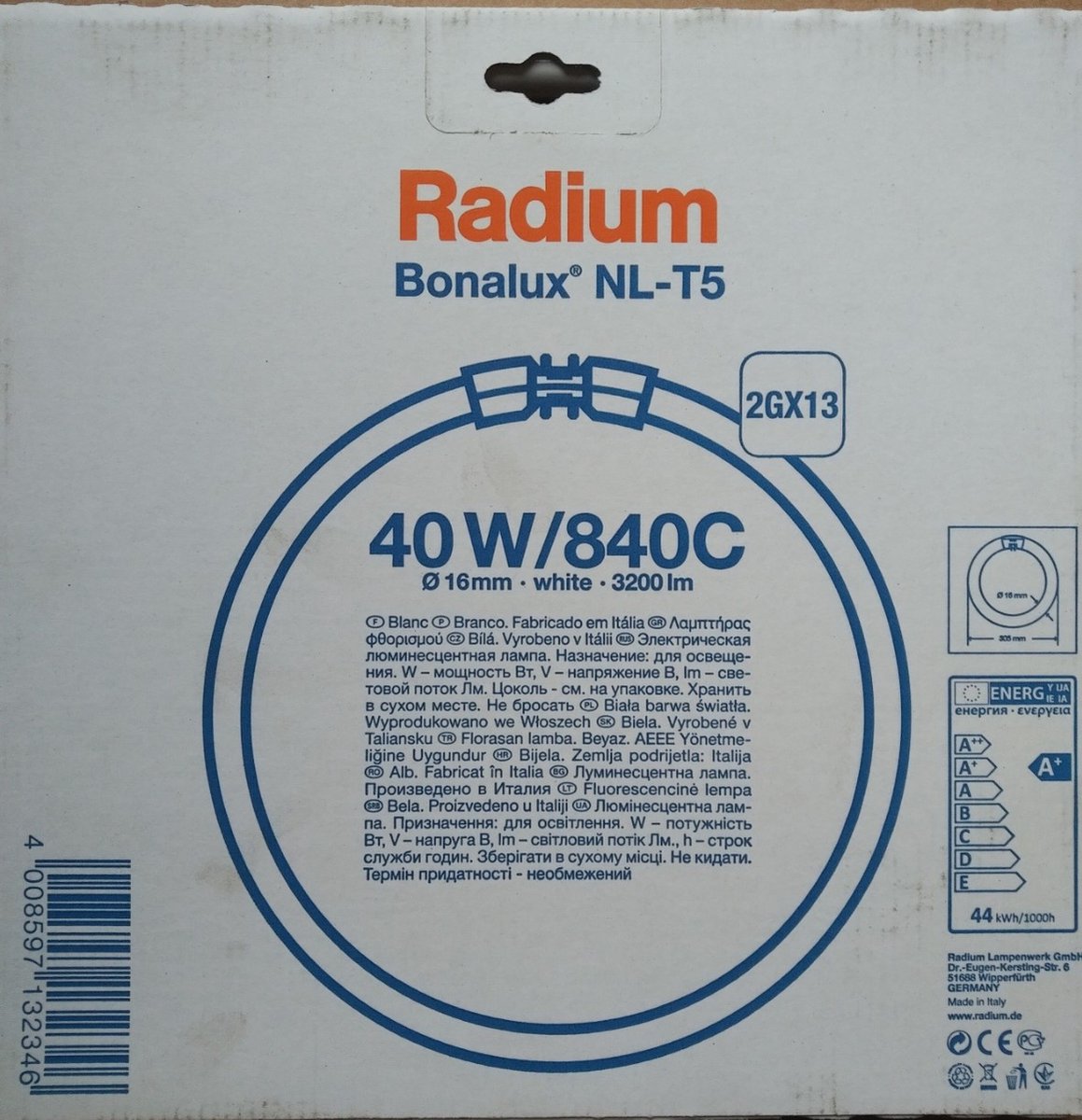 Radium Bonalux NL-T5 - 40W/840C - 16mm - white - 3200 lumen | bol.com