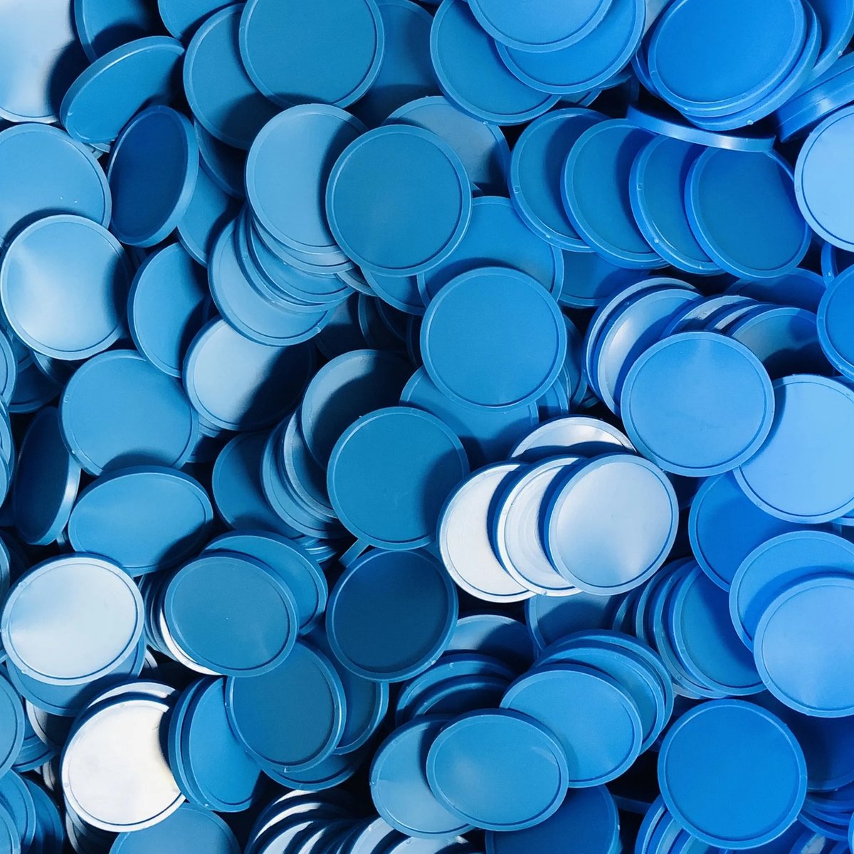 Jetons vierges / jetons boissons - Bleu KLM - 1000 pièces | bol