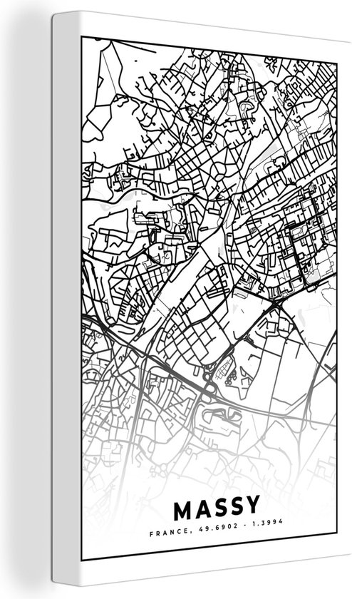 Toile Peinture Carte - Plan de ville - Massy - France - Plan d'étage ...