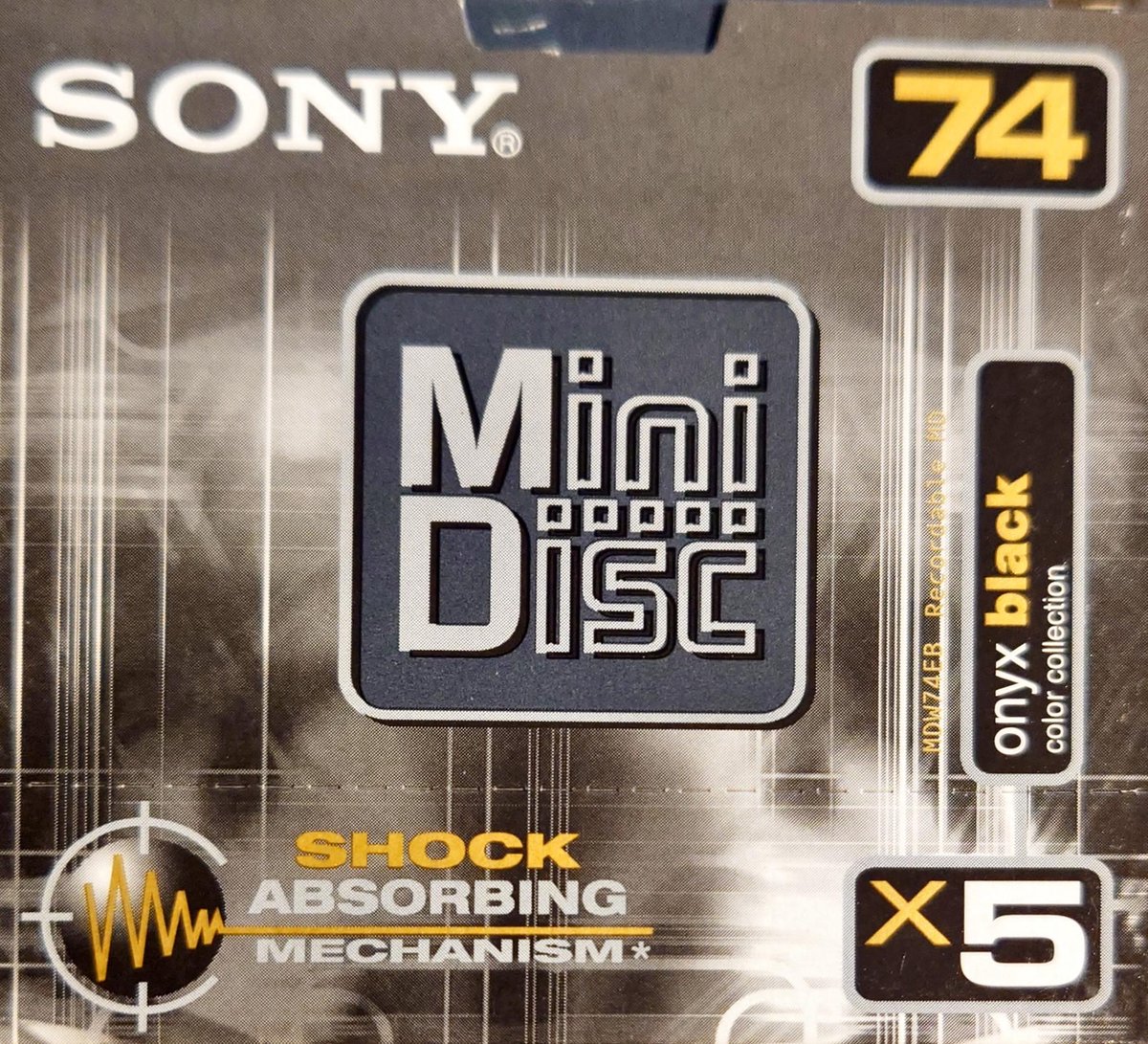 5 Pack - Sony Mini Disc - MDW74EB - Onyx Black Color Collection - 20% ...