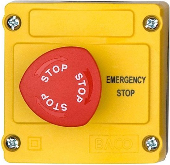 BACO LBX130009 Noodstopknop In behuizing 240 V/AC 2.5 A 2x NC IP66 1 ...