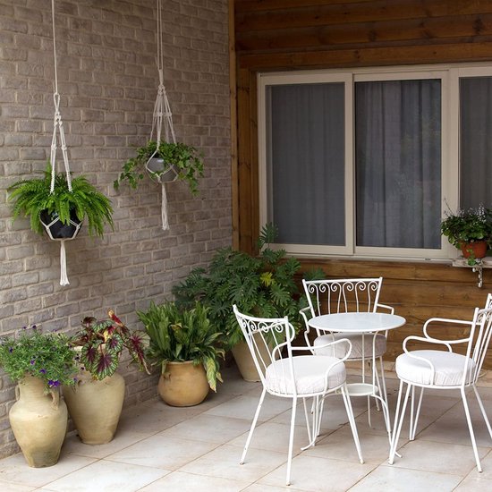 Homeey, Plantenpotophanging voor binnen en buiten, macramé, katoenen ...