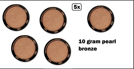 5x PXP Professional Colours 10 gram pearl bronze - Schmink brons festival thema feest... | bol