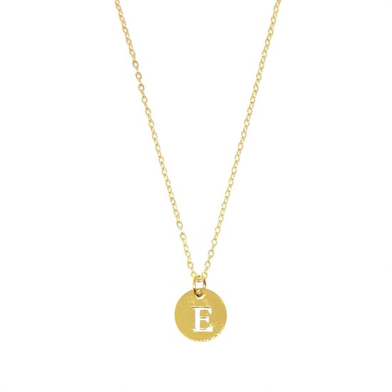 Letter ketting coin - initiaal E - goud | bol.com