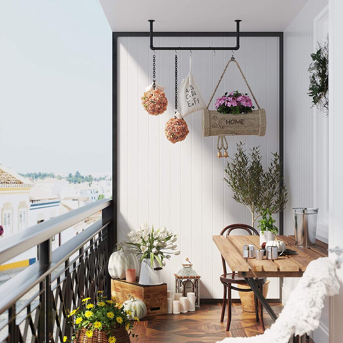 Hoppa! Songmics Lot de 1 Portant à Vêtements, Tringle à Vêtements ...