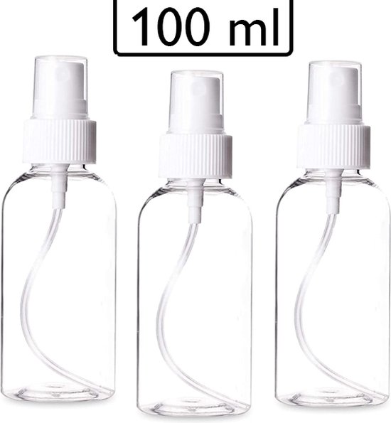 Sprayflesje 100 ML - 3 stuks - Sprayflacon - Verstuiver - Spraybottles ...