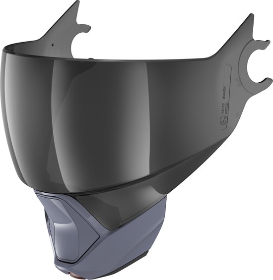 Shark Visor Evojet Smoke A.K A.C + Chin Piece Graphite Gray Glossy ...