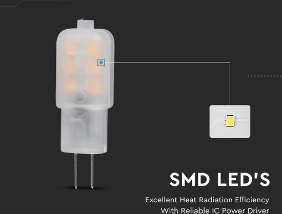10x G4 LED lamp - 1.1 Watt - 100 Lumen - 3000K Warm wit licht - 12V Steeklamp - G4 LED... | bol.com