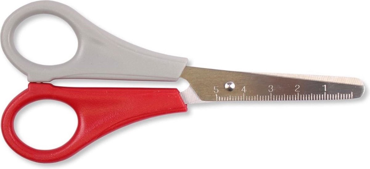 Bexfield Linkshandige Kinderschaar voor Kinderen - Rood met Grijs - 13 ...