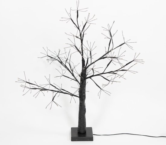 Verlicht boompje 60cm - Eikenboompje met LED verlichting - Zwart - 230 ...