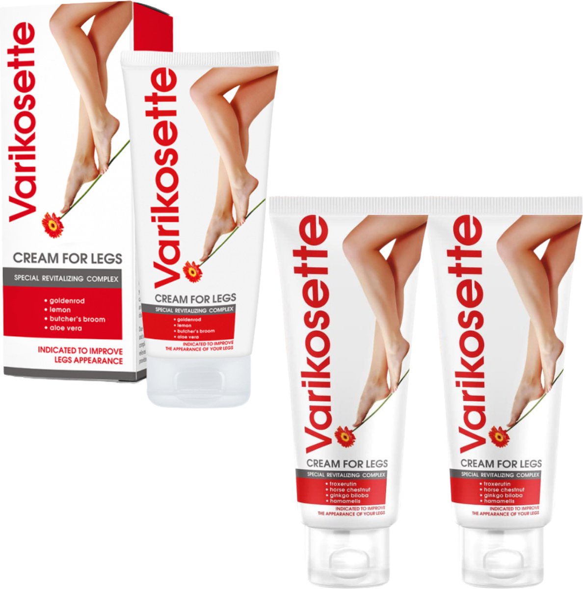 Varikosette - creme voor de benen - zware benen - vermoeide benen ...
