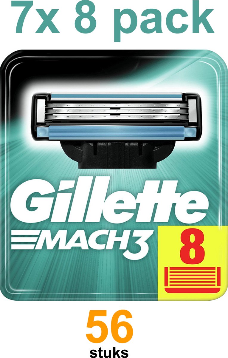 Gillette Mach3 scheermesjes/navulmesjes - 56 Stuks | bol.com