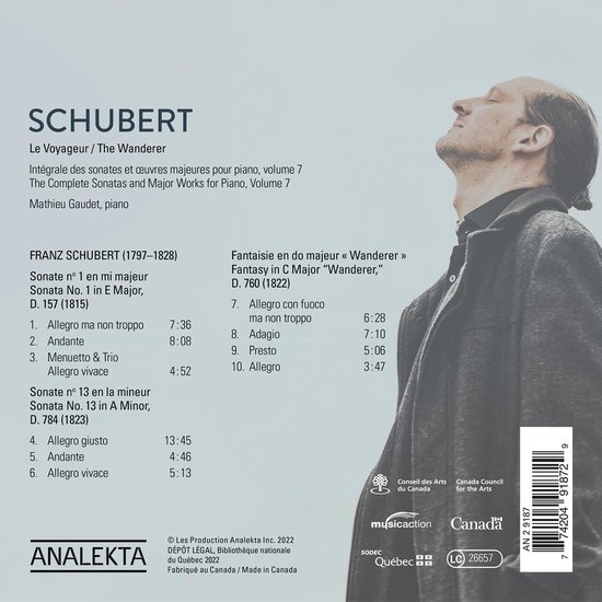 Schubert: The Wanderer, Mathieu Gaudet | Muziek | bol.com