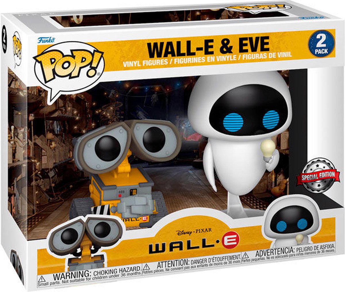 Funko Pop! 2-Pack: Wall-E - Wall-E & Bulb Eve - US Exclusive | bol.com