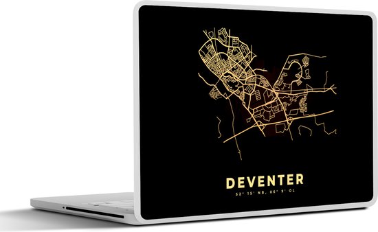 Laptop sticker - 14 inch - Deventer - Stadskaart - Kaart - Plattegrond ...