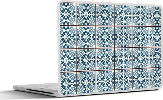 Sticker ordinateur portable - 14 pouces - Blauw - Motifs - carrelages | bol
