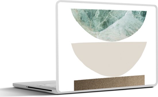 Laptop sticker - 14 inch - Geometrische vormen - Minimalisme - Pastel ...
