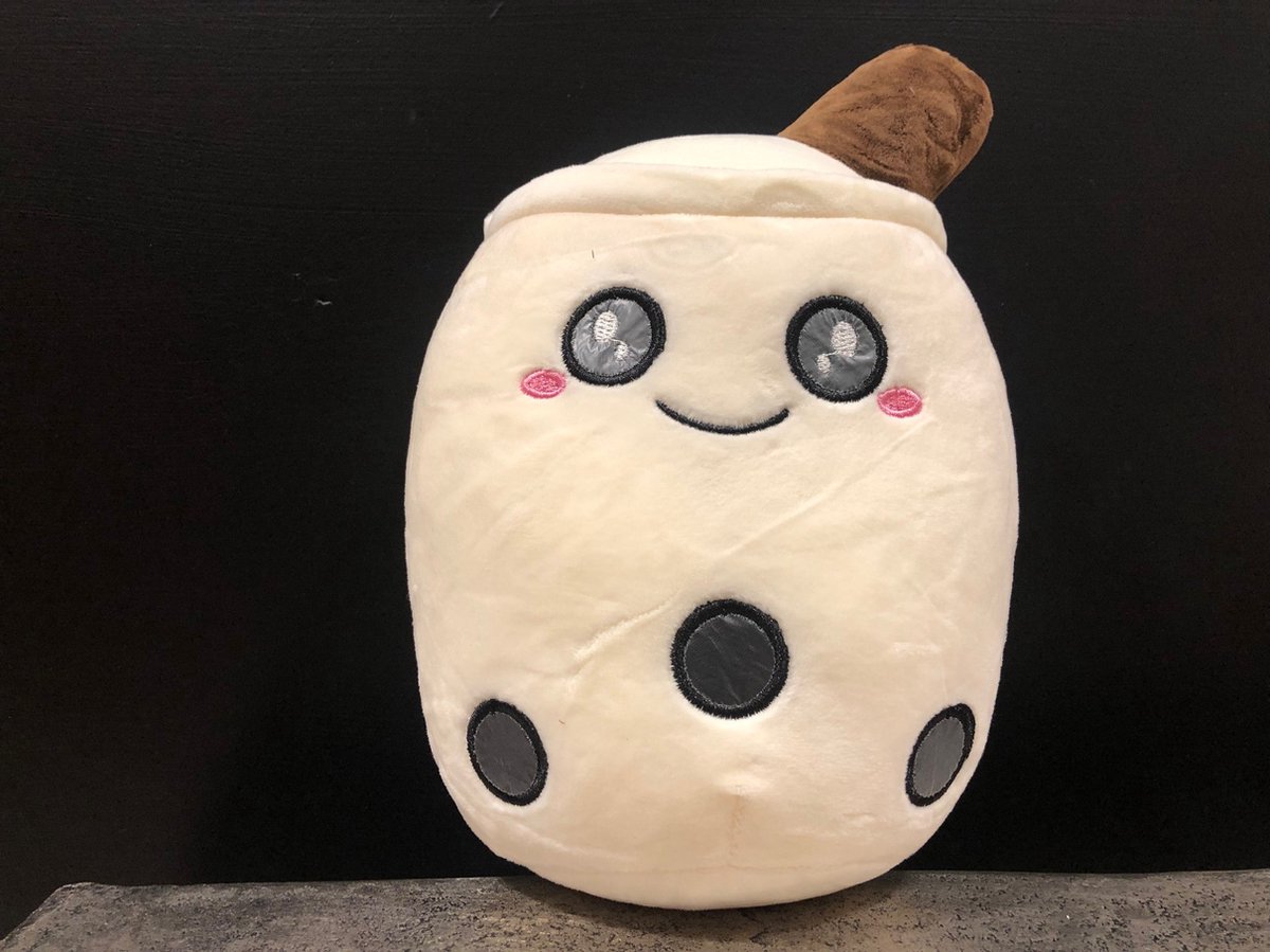BOBA pluche WIT SMILE happy squeeze mellow 20cm small bubbeltea gadget ...