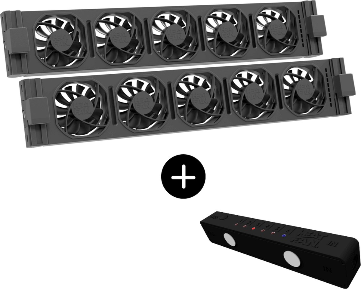 HeatFan 5 - Duo Set - Radiator Ventilator - Smart - Black Edition | bol