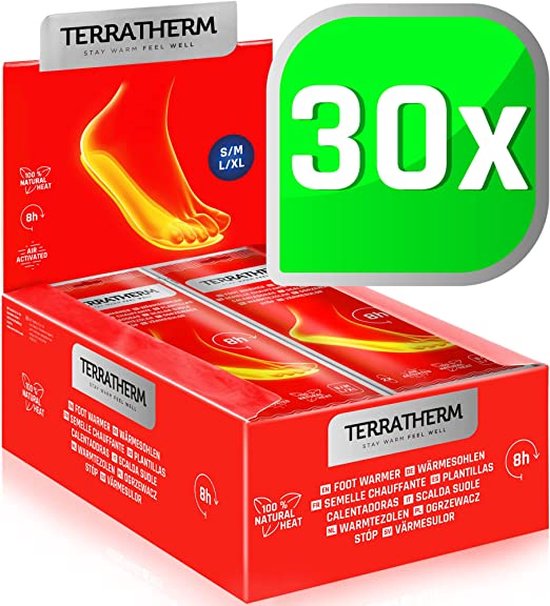TerraTherm Warmtezolen voor schoenen - 30 paar - zoolverwarmers, 100% ...
