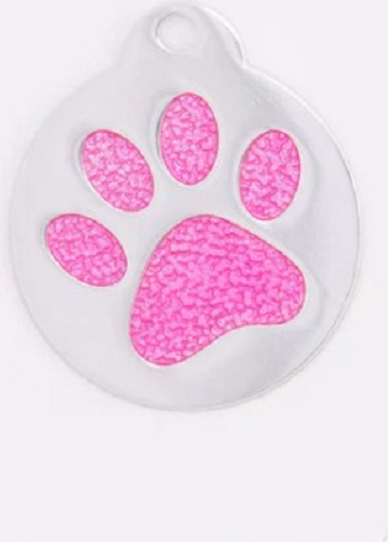 Hondenpenning Enamel groot roze | bol
