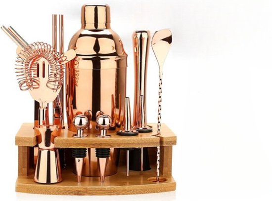 Luxe Cocktailshaker - Cocktail maker - Cocktail set 16 Delig - Rosé ...