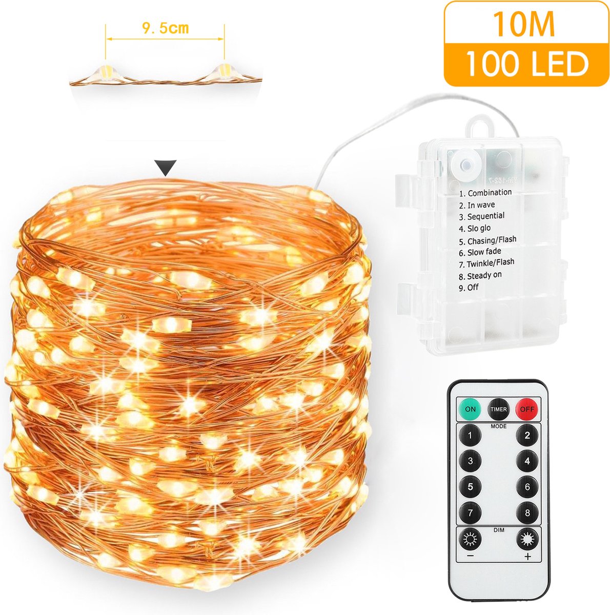 AGM - kerstverlichting LED buiten - 10 meter - 100 LED ...