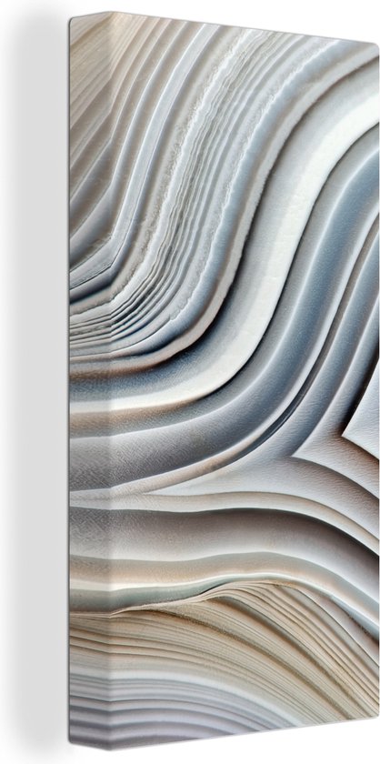 Canvas - Marmerlook - Abstract - Marmer - Blauw - Schilderijen op ...