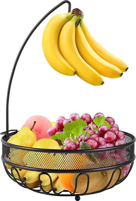 Lekind Fruitmand fruitmand met bananenhaak, eigentijdse fruitschaal met ...