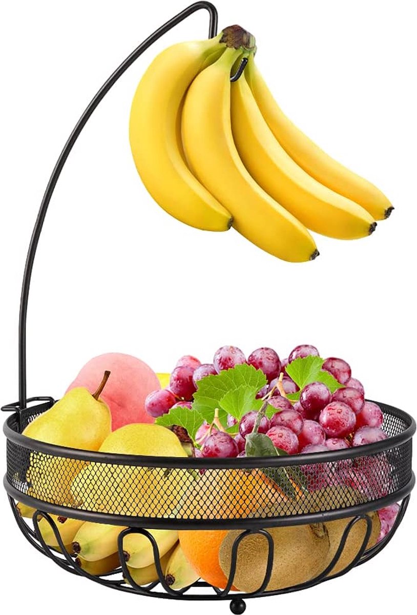 Lekind Fruitmand fruitmand met bananenhaak, eigentijdse fruitschaal met ...